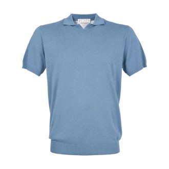 Cashmere Company Polo C26S18 - - Tops - Herren - Blau - L