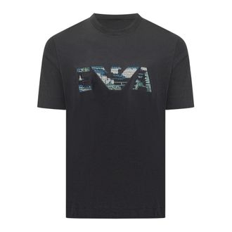 Emporio Armani Homme, Tops, Bleu, Taille: M T-shirt &agrave; manches courtes