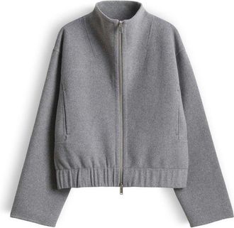 someday Wolljacke Noeli aus weichem Doubleface-Wollmix Verk&uuml;rzte Form mit Stehkragen und Raglan&auml;rmeln