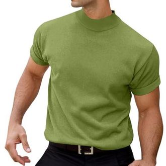 Generic T-shirt pour homme T-shirts d&eacute;contract&eacute;s slim fit pour homme pour la vie quotidienne. &Eacute;l&eacute;gant et polyvalent. pour la saison printani&egrave;re. Jeans., vert,