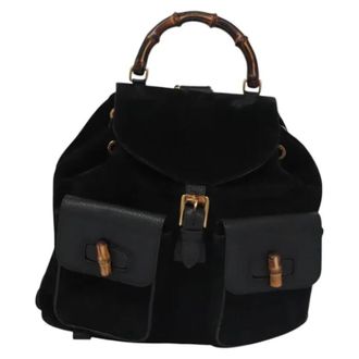 Gucci Pre-owned Wildleder ruckscke - - Pre-owned - Damen - Schwarzk - ONE SIZE
