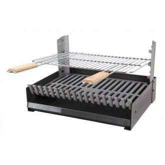 HOME MAISON GRILLOIR FONTE 48.5x34cm GRILLE CHROMEE 45X34 + CENDRIER