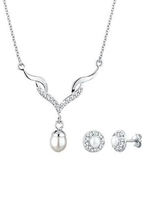 Elli Parure Femme - Argent 925/1000 - Perles dEau Douce - 0904951913_45 Argenté