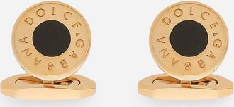 Dolce & Gabbana Runde Manschettenknöpfe Logo - Mann Bijoux Gold Metall Onesize