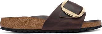 Birkenstock Pantoletten Birkenstock Madrid Big Buckle 1032914 Dunkelbraun