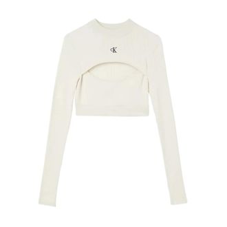 Calvin Klein Jeans Rundhals T-shirt - - Knitwear - Damen - Wei&szlig; - XL