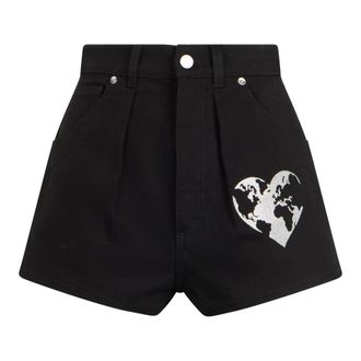 Alberta Ferretti Femme, Shorts, Noir, Taille: 38 FR Shorts en jean