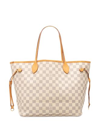 Louis Vuitton sac port&eacute; &eacute;paule Neverfull MM (2012) - Blanc