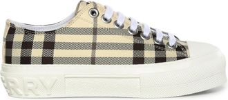 Burberry Femme, Chaussures, Beige, Taille: 39 1/2 EU Check Baskets