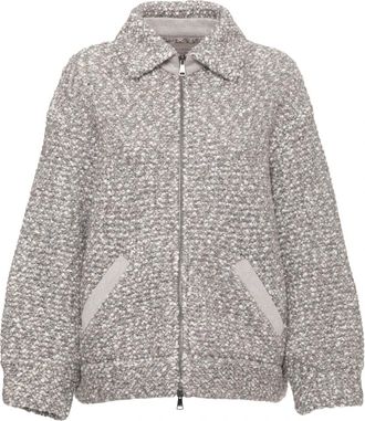 D.exterior Pailletten Bomberjacke - - Jackets - Damen - Grau - S