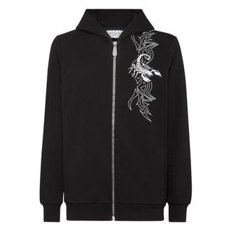 Philipp Plein Kapuzen-Sweatjacke Scorpion - - Sweatshirts & Hoodies - Herren - Schwarzk - 2XL