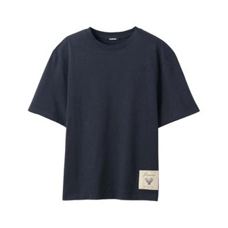 Jacquemus Homme, Tops, Bleu, Taille: M Logo Cotton T-Shirt