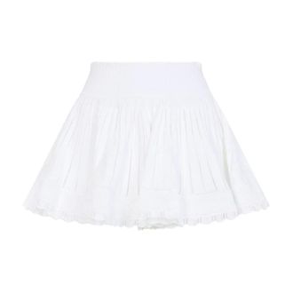 Alaia Short Crinoline Brillant - Femme - Shorts - Blanc - Taille: 36 FR