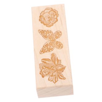 Lurrose Holzstempel Zum Basteln Mit Blumenmotiv Handgefertigter Dekorativer Stempel Für Karten Scrapbook Und Diy-projekte Langlebig Und Filigran