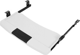 Artibetter Untertisch Tastaturablage Ausziehbar mit Geräuschlosem Schiebemechanismus Verstellbarer Ergonomischer Neigungswinkel Langlebiges Abs und Edelstahl Pla