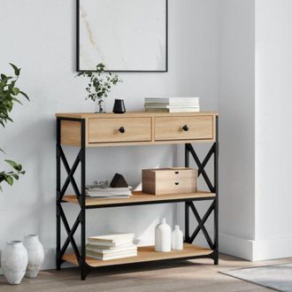 vidaXL Table console ch&ecirc;ne sonoma 75x28x75 cm bois ding&eacute;nierie Vidaxl