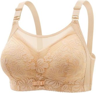 Generic Bustiers pour femme - Bretelles r&eacute;glables - Couverture compl&egrave;te - Soutien-gorge confortable sans armatures - Soutien-gorge sans armatures, beige, 46