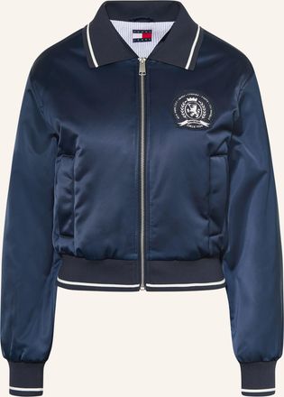 Tommy Jeans College-Jacke Aus Satin blau