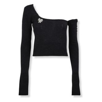 Blumarine Femme, Pulls, Noir, Taille: 40 FR Maglia monospalla