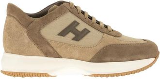Hogan Low-Top Sneaker - Suede And Technical Fabric Sneakers With Embossed - Gr. 5_5 - in Braun - f&uuml;r Damen
