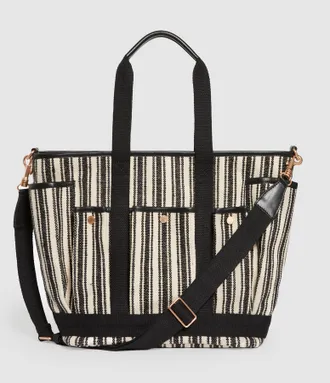 Vanessa Bruno Cabas L Multipoches Rayures Noir Blanc