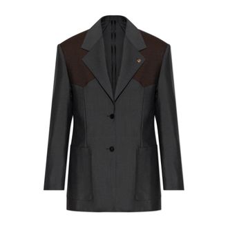 Versace Femme, Vestes, Gris, Taille: 38 FR Blazers