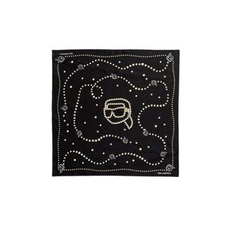 Karl Lagerfeld Ikon Seidenschal - - Accessories - Damen - Schwarzk - ONE SIZE