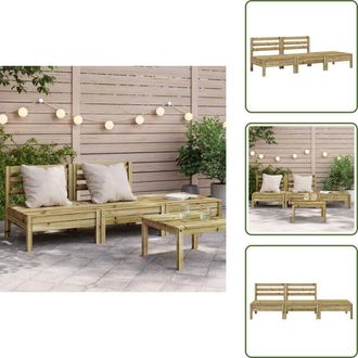 vidaXL Canap&eacute; de jardin 3 places bois de pin impr&eacute;gn&eacute; - Canap&eacute; De Jardin - Mobilier De Jardin - Meubles De Jardin - Canap&eacute; Ext&eacute;rieur - Ensemble Salon De