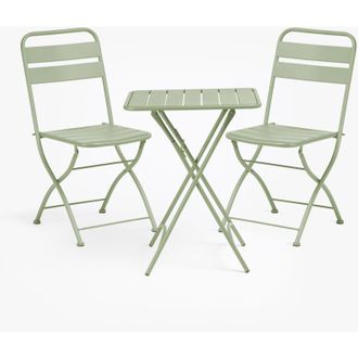 Sklum Sklum - Janti Gartentisch-Set (60 x 60 cm) und 2 Klappst&uuml;hle Iceberg
