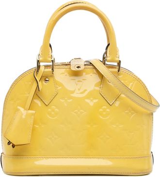 Louis Vuitton Hobo Bags - Monogram Vernis Alma BB - Gr. unisize - in Gelb - f&uuml;r Damen