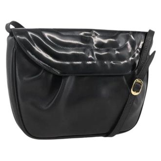 Ferragamo Sac bandouli&egrave;re en cuir verni Pre-owned - Femme - Pre-owned - Noir - Taille: ONE Size