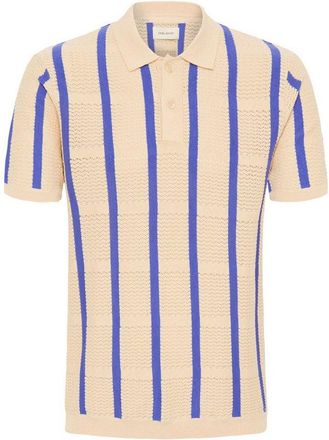 Blend Poloshirt BHDarin Striped Gestreiftes Feinstrick-Poloshirt mit Strickmuster