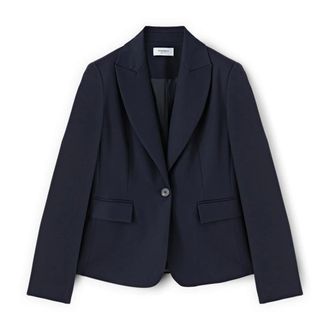 Motivi Femme, Vestes, Bleu, Taille: 36 FR Blazer droit &agrave; revers