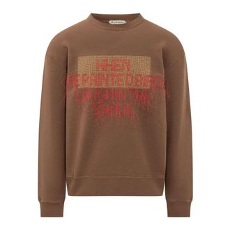J.W.Anderson Painted Birds Sweatshirt - - Sweatshirts & Hoodies - Herren - Braun - S