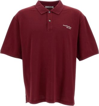 Acne Studios Homme, Tops, Rouge, Taille: L Polo Logo