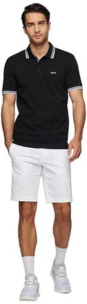 BOSS Herren Paddy Curved Polohemd, New - Black001, L EU