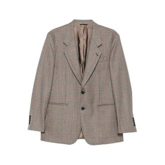 Reveres 1949 Prince of Wales Check Einreiher-Sakko - - Jackets - Herren - Grau - L