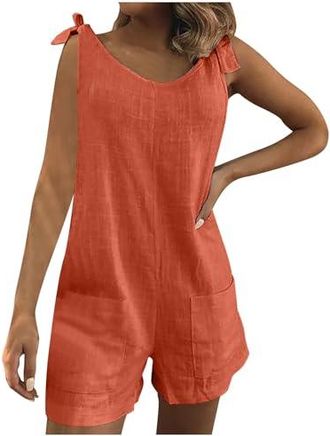 Generic Combinaison Rouge Pantalon Combi Pantalon Sexy Combi Sarouel Grande Taille Combinaison Noire Femme HabilléE Combishort Elegante Combinaison Soiree Noi