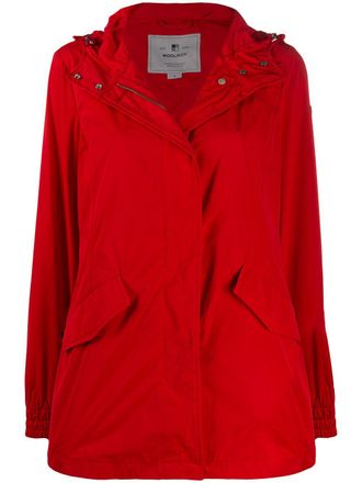 Woolrich imperm&eacute;able &agrave; capuche - Rouge