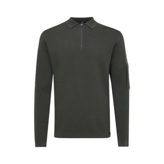 Genti Polo zipp&eacute; long - Homme - Pulls - Vert - Taille: 2XL