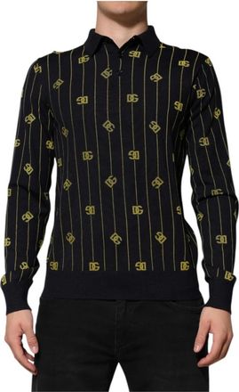 Dolce & Gabbana Homme, Tops, Noir, Taille: M Polo T-shirt