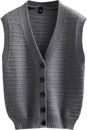 Generic Gilet en Tricot sans Manches, boutonn&eacute;, Tendance, Chaud, d&eacute;contract&eacute;, &agrave; superposer, pour l Automne et Hiver n36