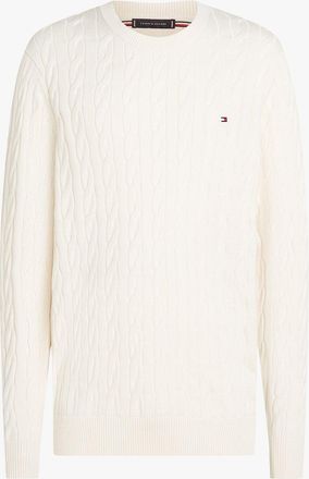 Tommy Hilfiger Pull en maille torsad&eacute;e en coton
