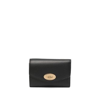 Mulberry Darley Folded Multi-card Wallet Black Small Classic Grain
