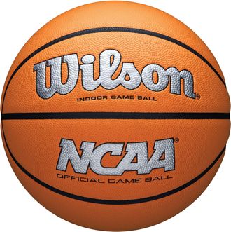 Wilson NCAA Evo NXT Offizieller Indoor-Basketball, Silber/Orange, Größe 7, ca. 75 cm