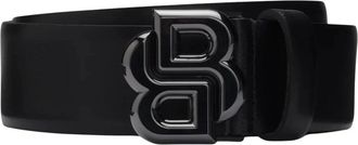 HUGO BOSS Homme, Accessoires, Noir, Taille: 110 CM Ceinture en cuir italien avec boucle &agrave; monogramme Double B