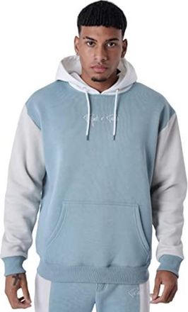 Project X Paris Sweat à Capuche Colorblock Bleu Vert XL