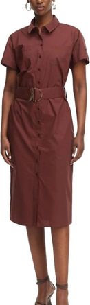 Patrizia Pepe Femme, Robes, Brun, Taille: 42 FR Abito chemisier