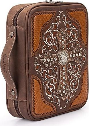 Montana West Sac à main pour femme en cuir végétalien avec chaîne et poignée sur le dessus, A1-café., Large