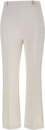 Elisabetta Franchi Femme, Pantalons, Blanc, Taille: 40 FR Wide Pantalons